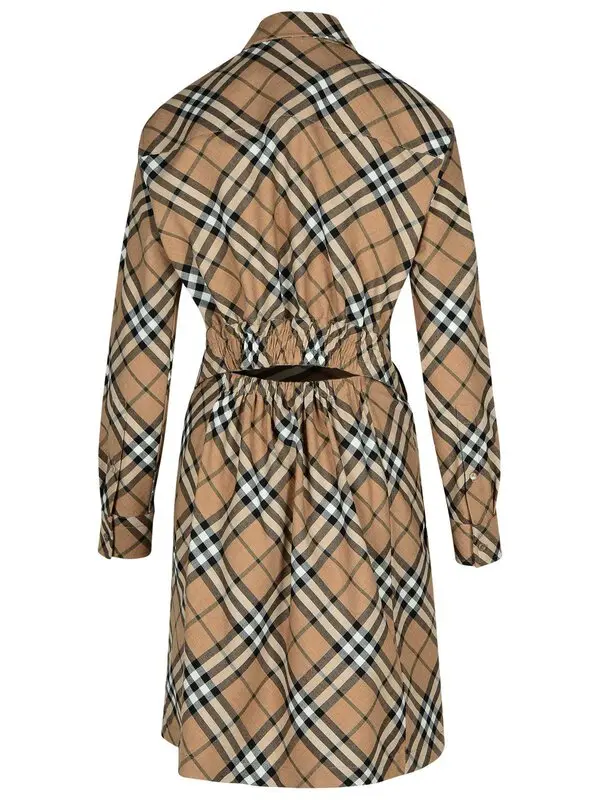 Burberry Check Wool Blend Dress