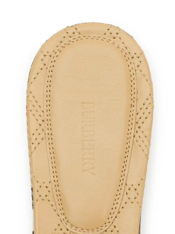 Burberry Sloane Check Slippers - Cream