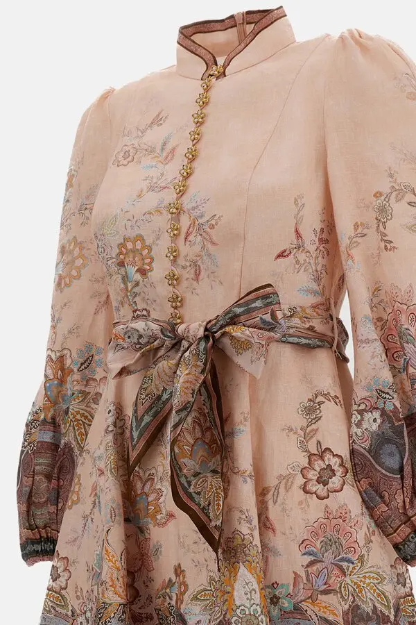 Zimmermann Alchemy Button Mini Dress - Multicolor