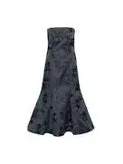 ROTATE BY BIRGER CHRISTENSEN Strapless Midi Dress With 3d Flowers