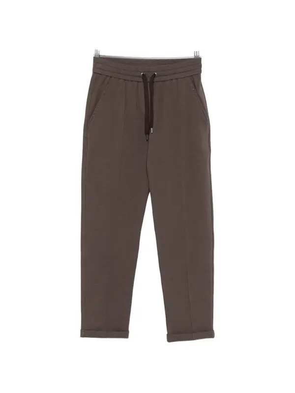 Brunello Cucinelli Cotton Drawstring Trousers - Multicolor