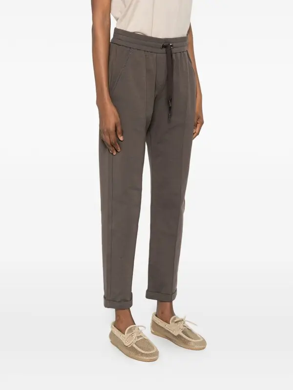 Brunello Cucinelli Cotton Drawstring Trousers - Multicolor