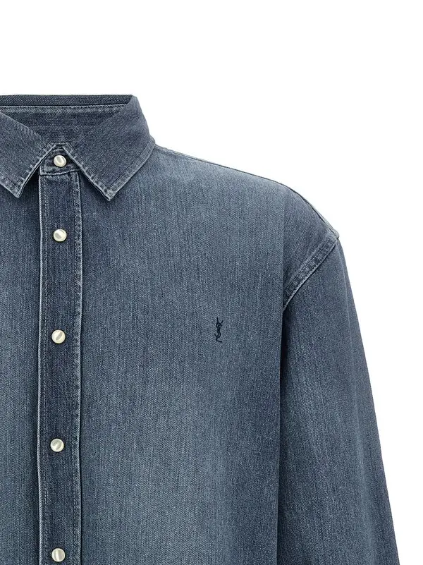 Saint Laurent Cassandre' Shirt - Blue