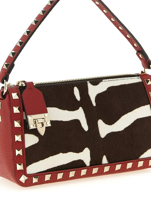 Valentino Garavani Rockstud' Small Shoulder Bag - Red