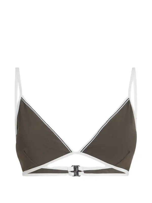 Brunello Cucinelli Triangle Bikini Top With Contrast Trim - Multicolor