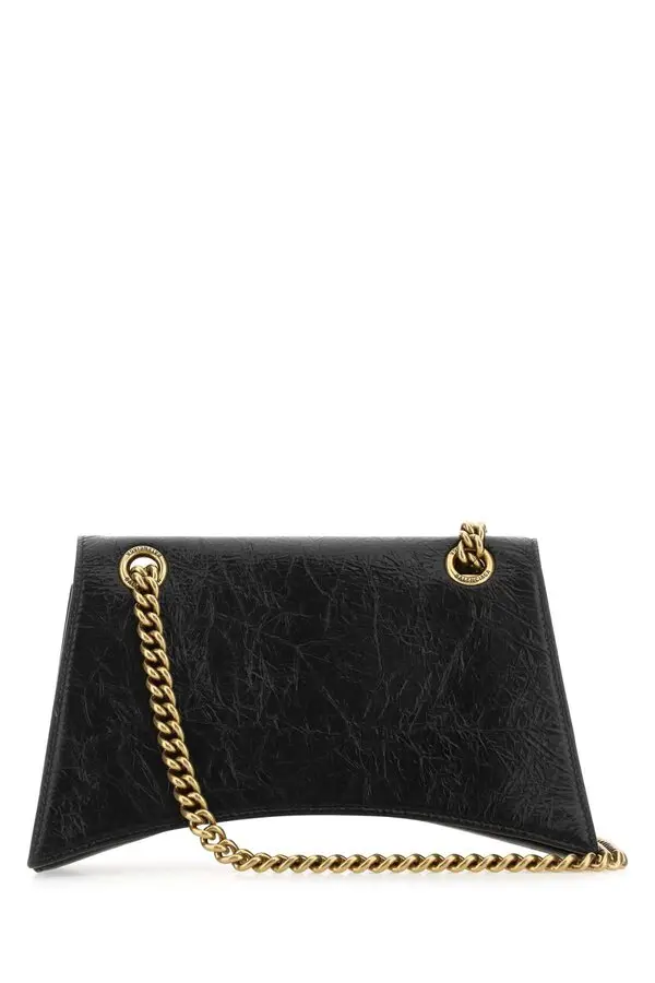 Balenciaga Small Crush Shoulder Bag - Black