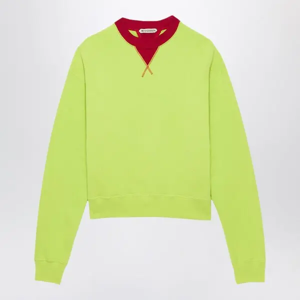 JW Anderson Crewneck Sweatshirt With Contrast Trim - Green