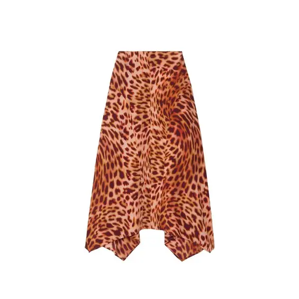 Stella McCartney Leopard Print Silk Dress - Orange