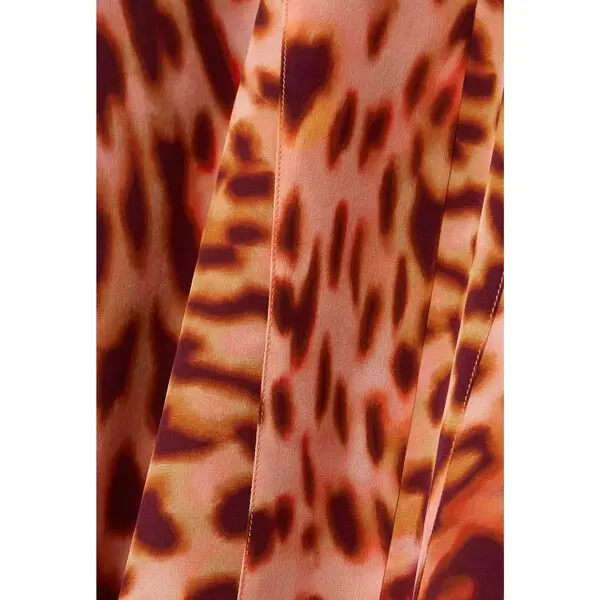 Stella McCartney Leopard Print Silk Dress - Orange
