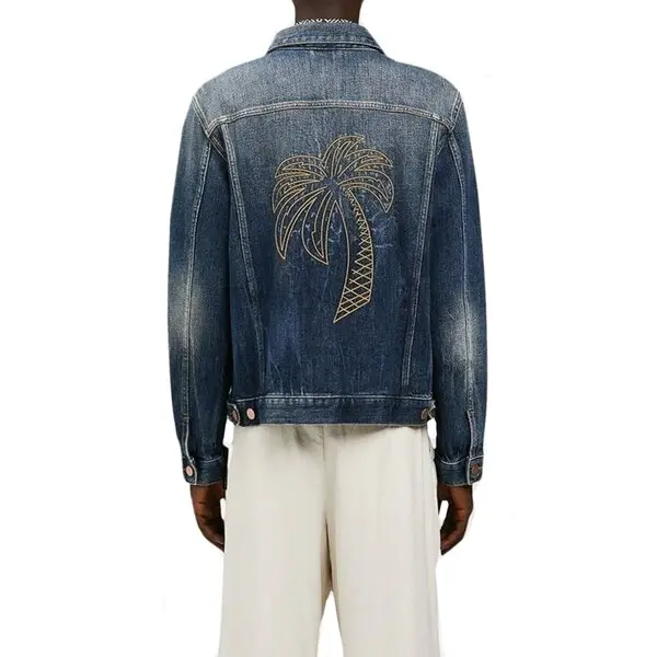Palm Angels Palm Tree" Embroidered Denim Jacket