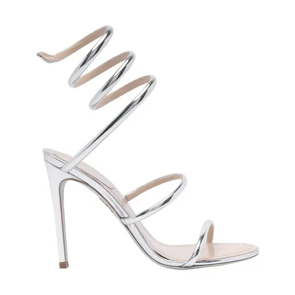 Rene Caovilla Metallic Stiletto Heeled Sandals