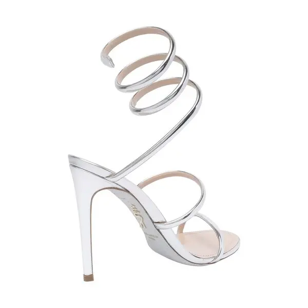 Rene Caovilla Metallic Stiletto Heeled Sandals