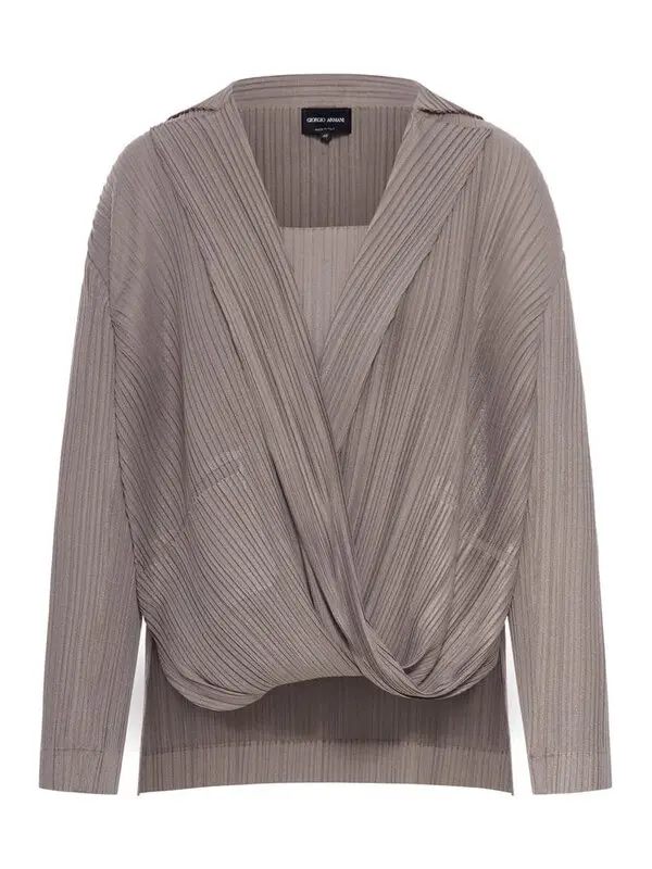 Giorgio Armani Pleated Fabric Twin Set - Multicolor