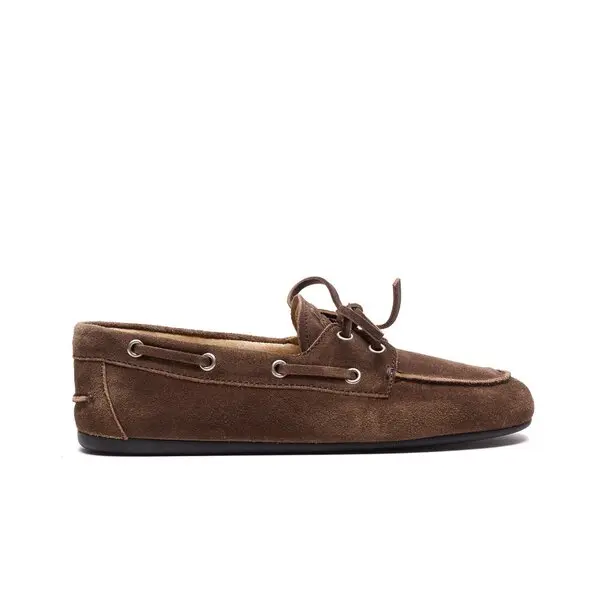 Miu Miu Suede Delave Loafers - Brown