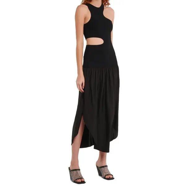 Stella McCartney Silk Cut-out Maxi Dress - Black