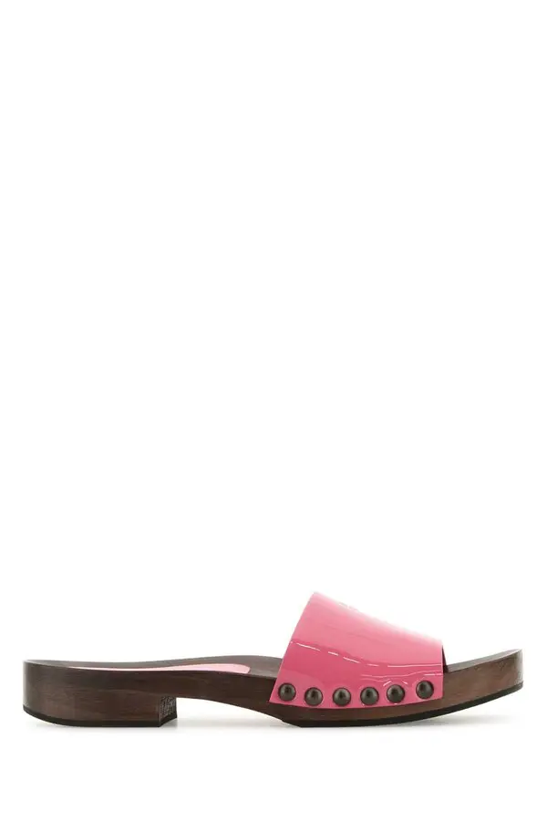 Miu Miu Leather Clogs - Pink