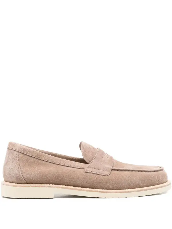 Brunello Cucinelli Suede Loafer - Gray