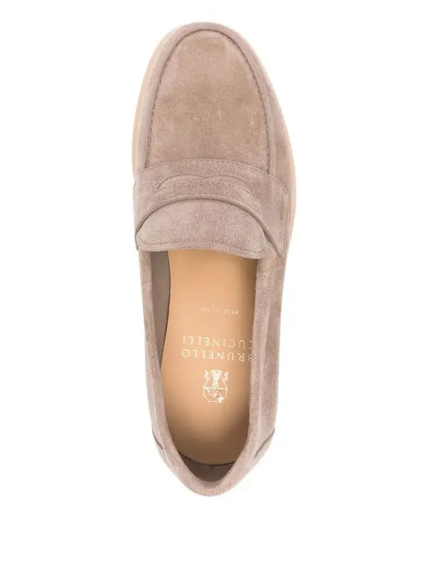 Brunello Cucinelli Suede Loafer - Gray