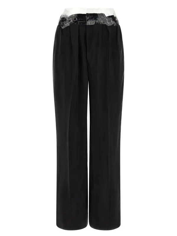 MAISON MARGIELA Taped Fluid Cupro Pants - Black