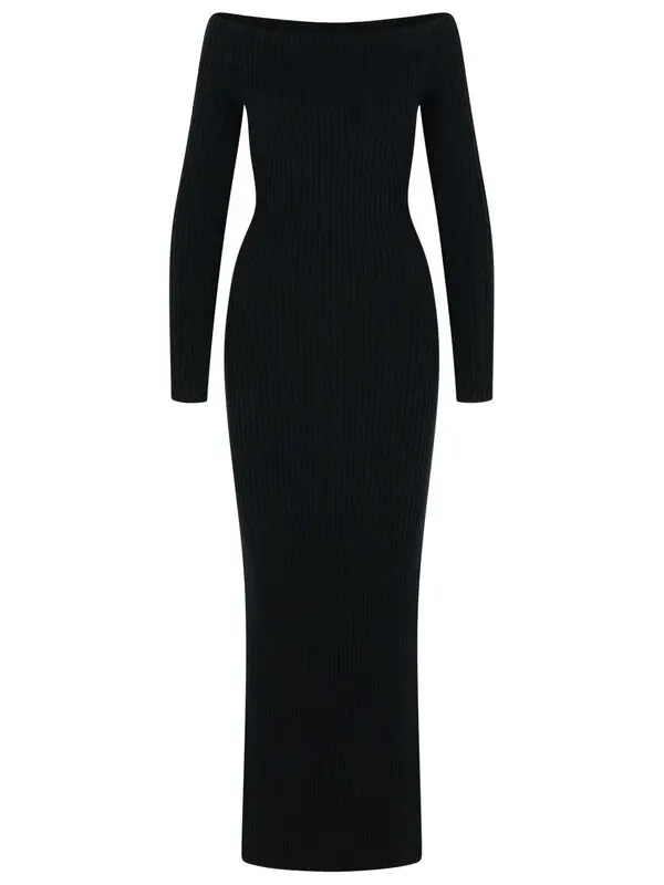 Max Mara Arnes Sheath Dress In Wool And Cashmere - Black