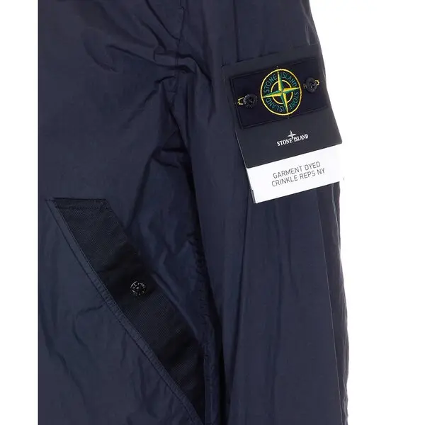 Stone Island Logo Garment Dyed Jacket - Black