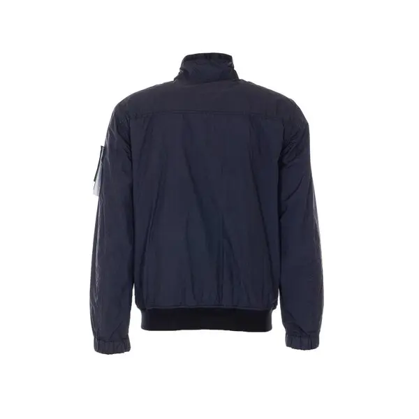 Stone Island Logo Garment Dyed Jacket - Black