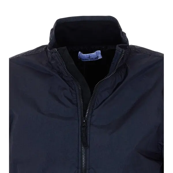 Stone Island Logo Garment Dyed Jacket - Black