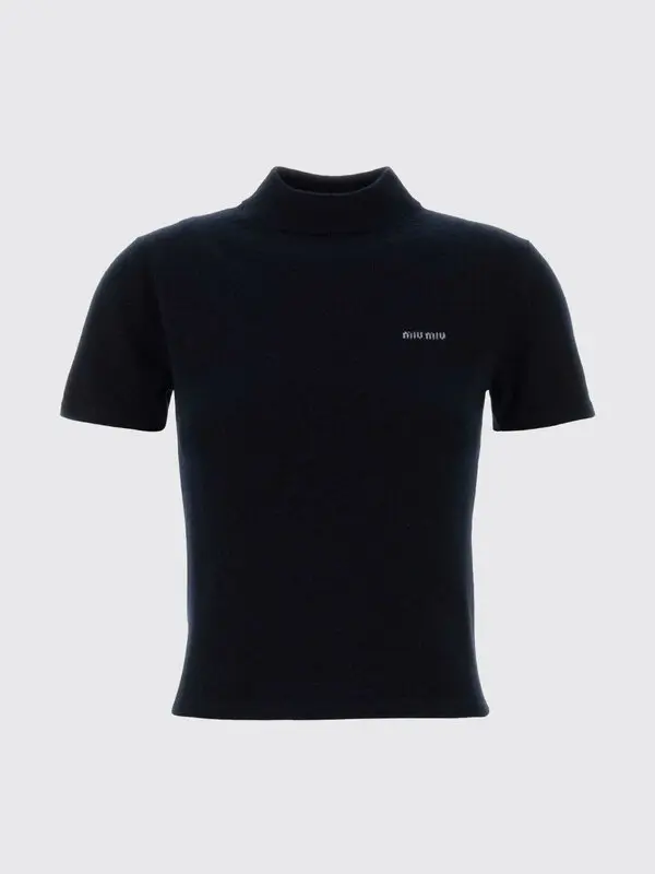 Miu Miu High Neck Knit Top