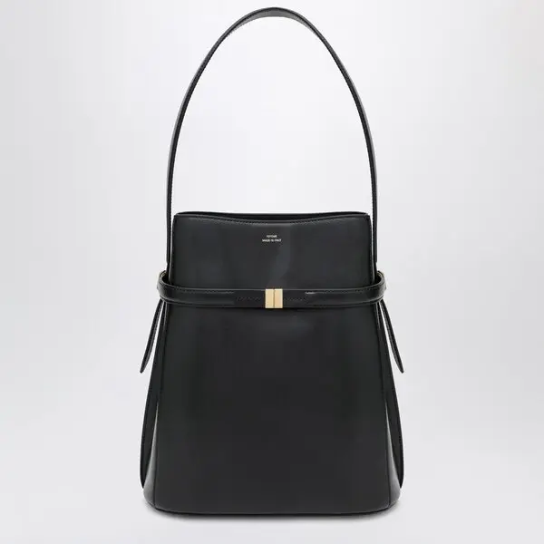 TOTEME Leather Bucket Bag - Black