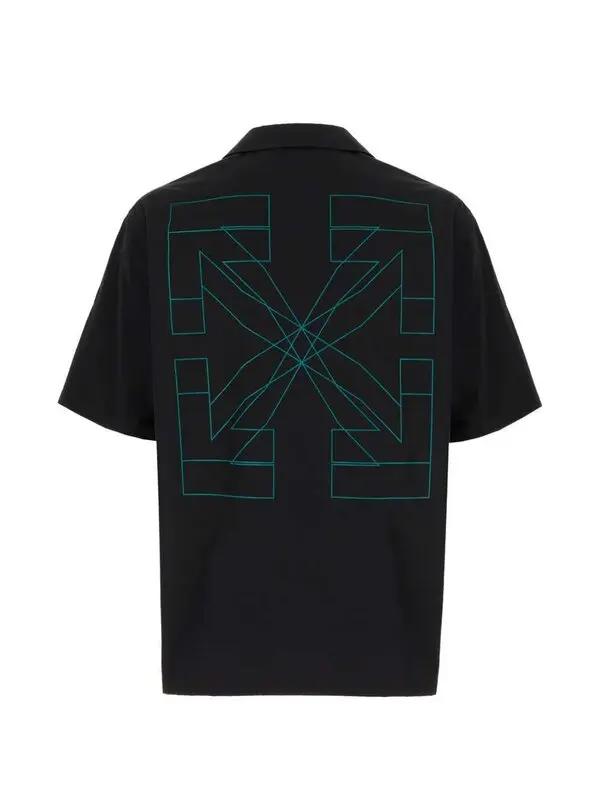 Off-White Poplin Shirt With Arrow Print