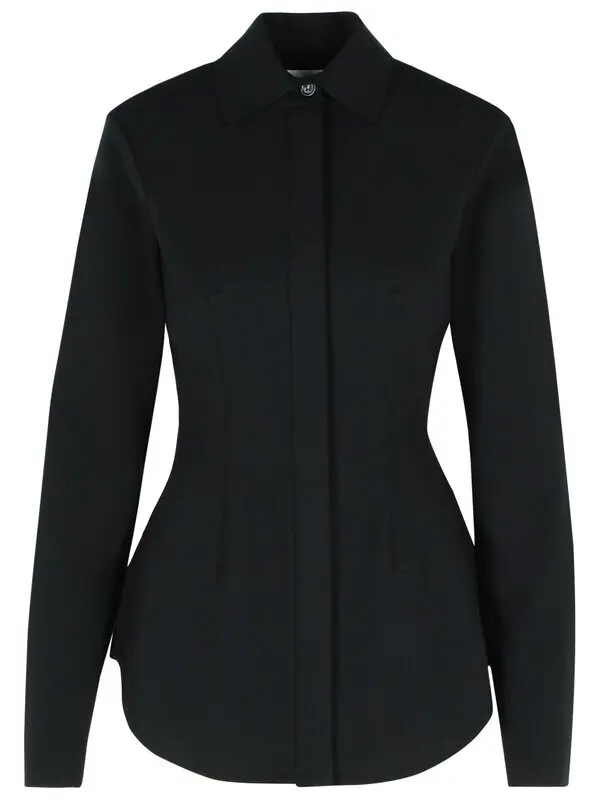 Sportmax Baffo Viscose Knit Shirt - Black