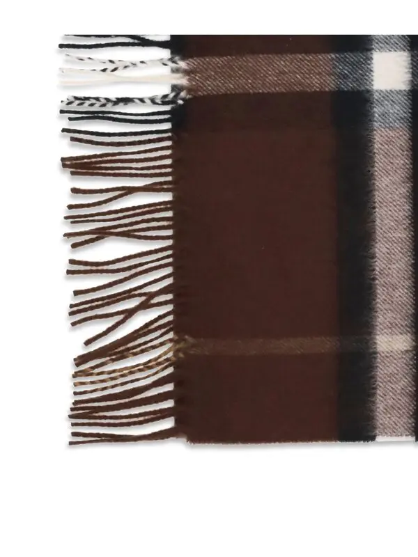 Burberry Cashmere Archive Check Scarf - Brown