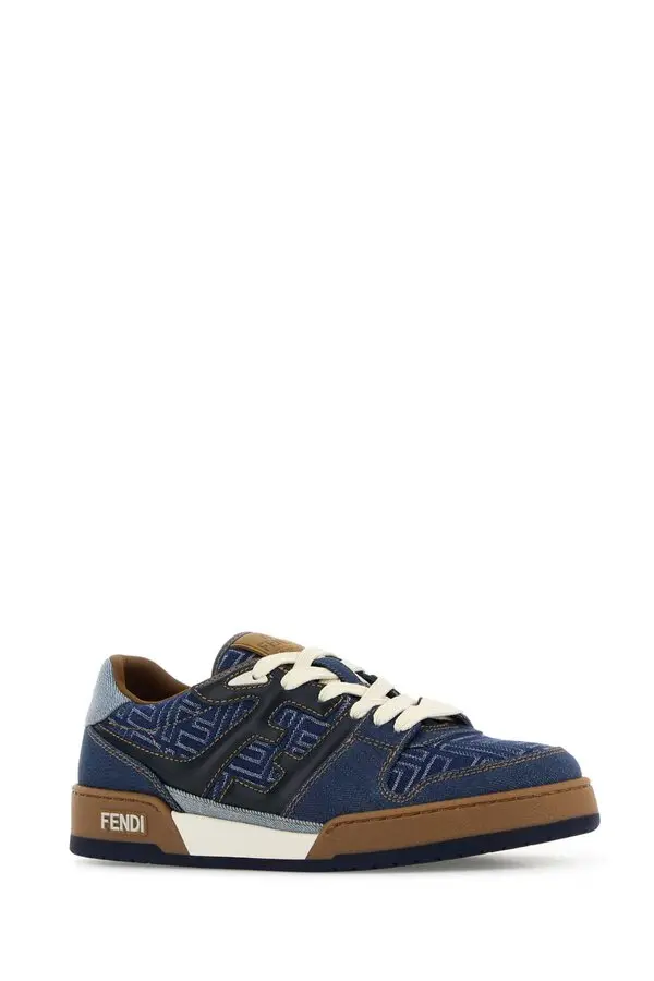 Fendi Denim Match Sneakers - Blue