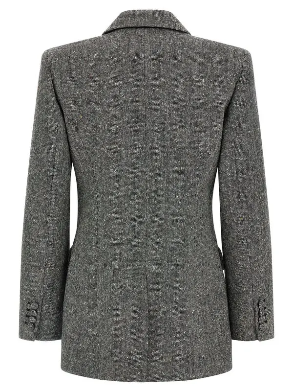 Valentino Garavani Double-breasted Blazer In Bottonato Natte