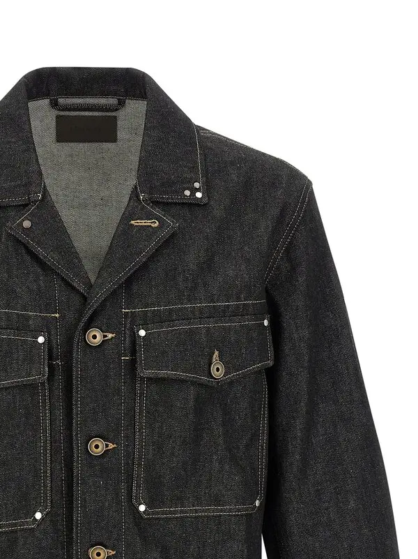 LEMAIRE Trucker Heavy Denim Jacket - Black