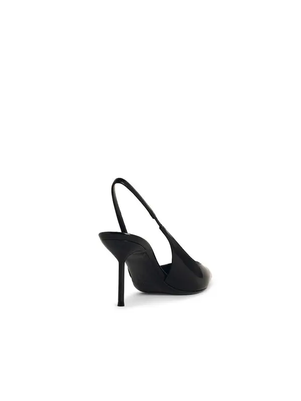 Paris Texas Leather Slingbacks - Black