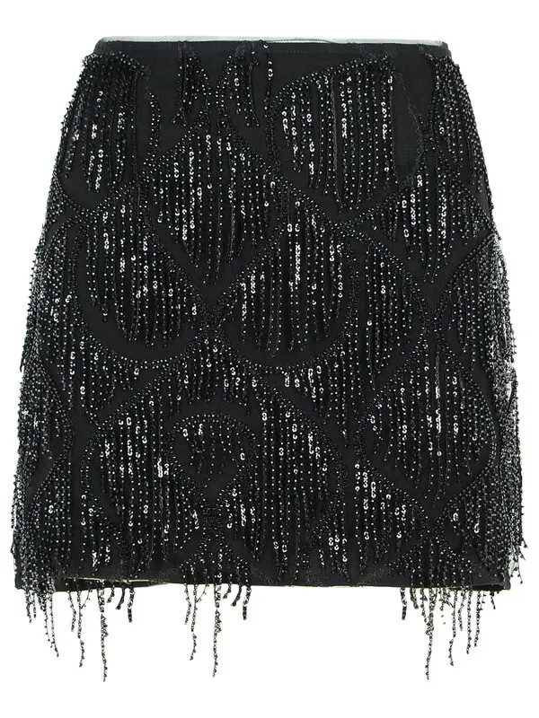 ROTATE BY BIRGER CHRISTENSEN Tula Miniskirt - Black