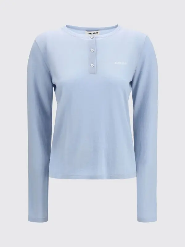 Miu Miu Long Sleeve Henley T-shirt