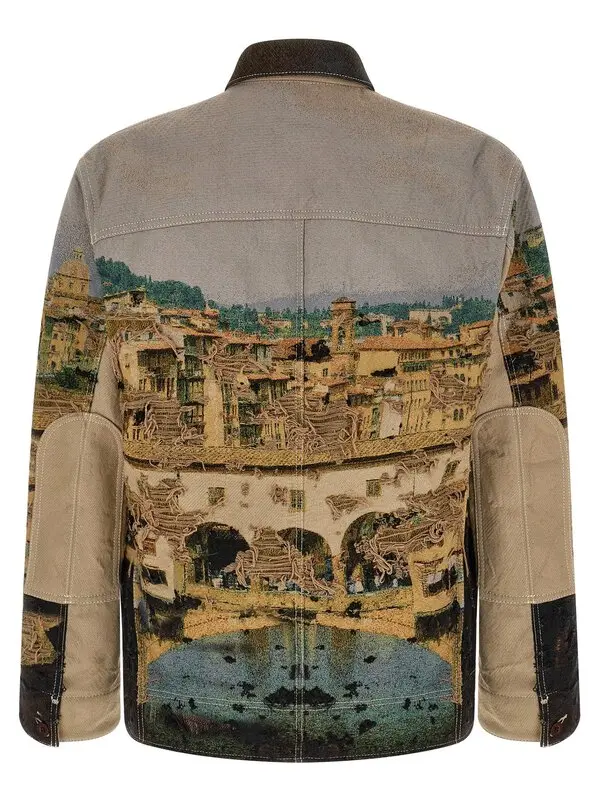Junya Watanabe Jacquard Distressed Jacket - Multicolor
