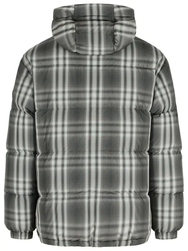 Burberry Gradient Check Hooded Down Jacket