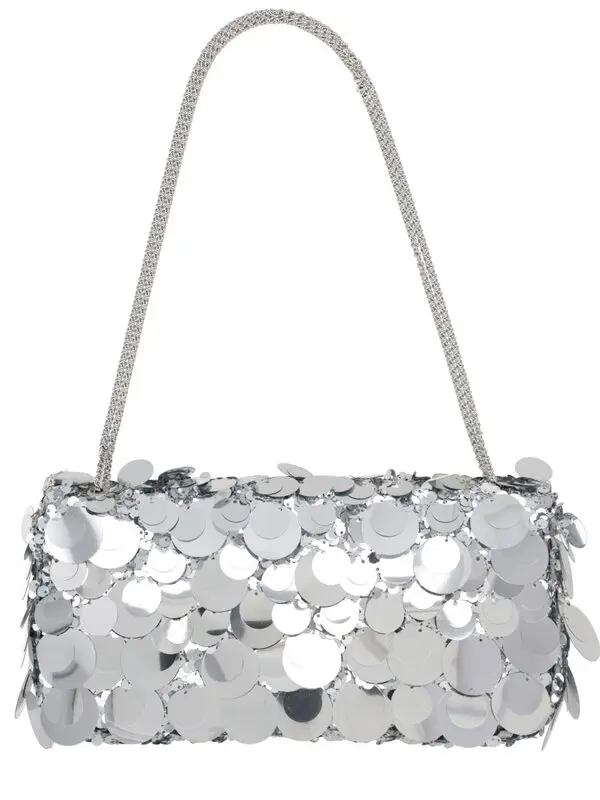 Rabanne Sparkle Baguette Bag - Silver