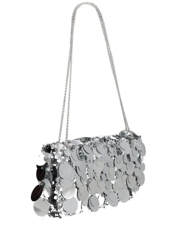 Rabanne Sparkle Baguette Bag - Silver
