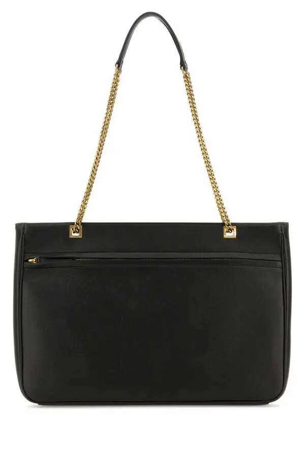 Valentino Garavani Nappa Leather Medium Viva Superstar Shopping Bag - Black
