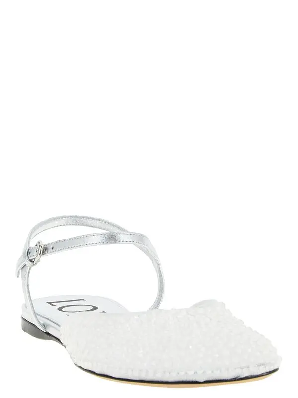 Loewe Toy Ballet Flats With Rhinestone Embellishments
