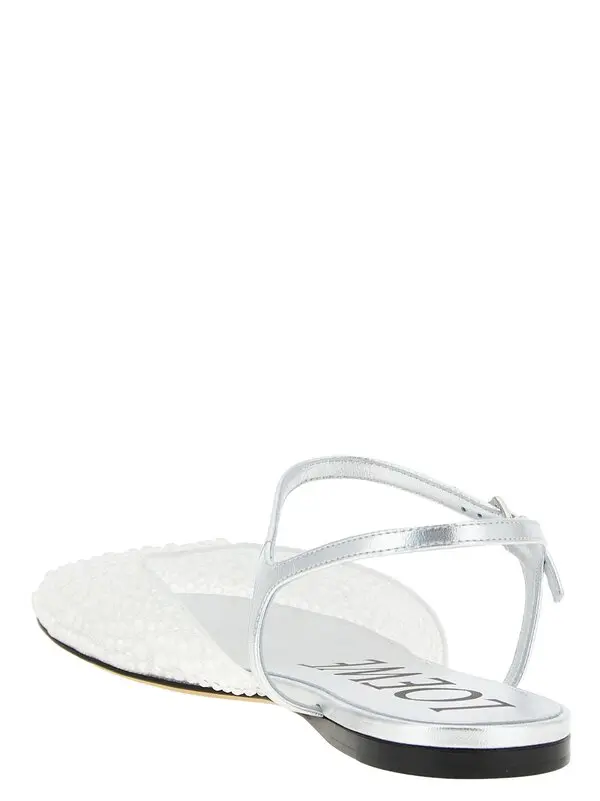 Loewe Toy Ballet Flats With Rhinestone Embellishments