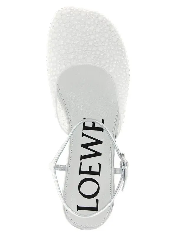 Loewe Toy Ballet Flats With Rhinestone Embellishments