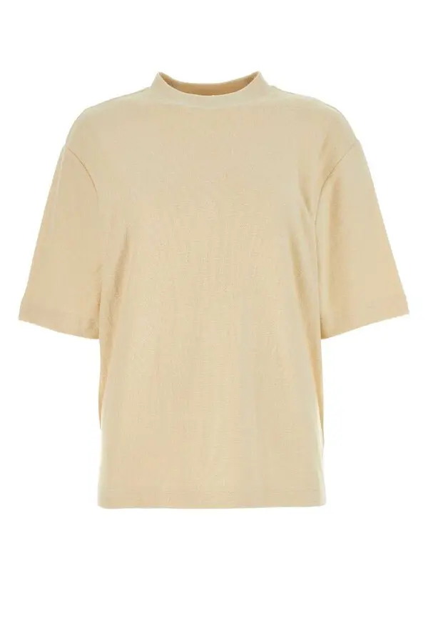 Burberry Cream Terry Fabric Oversize T-shirt - Yellow