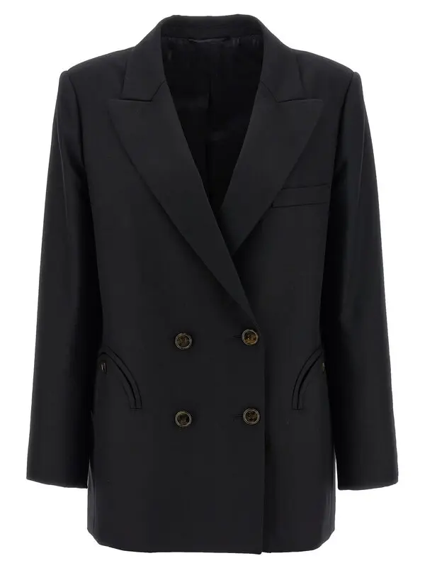 BLAZÉ MILANO Alcanara Everynight" Double-breasted Blazer - Black