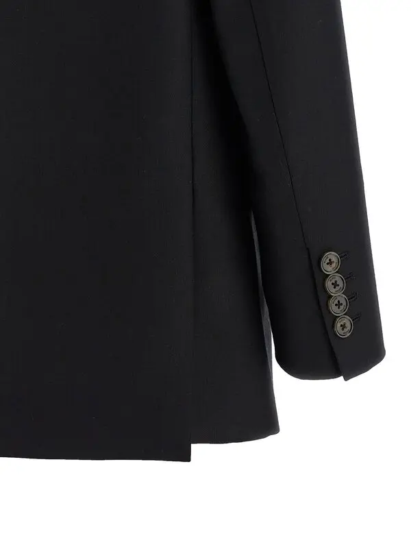 BLAZÉ MILANO Alcanara Everynight" Double-breasted Blazer - Black
