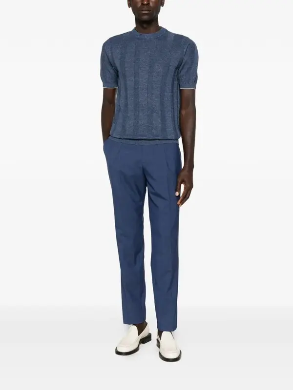 Brunello Cucinelli Short Sleeve Fine Knit Sweater